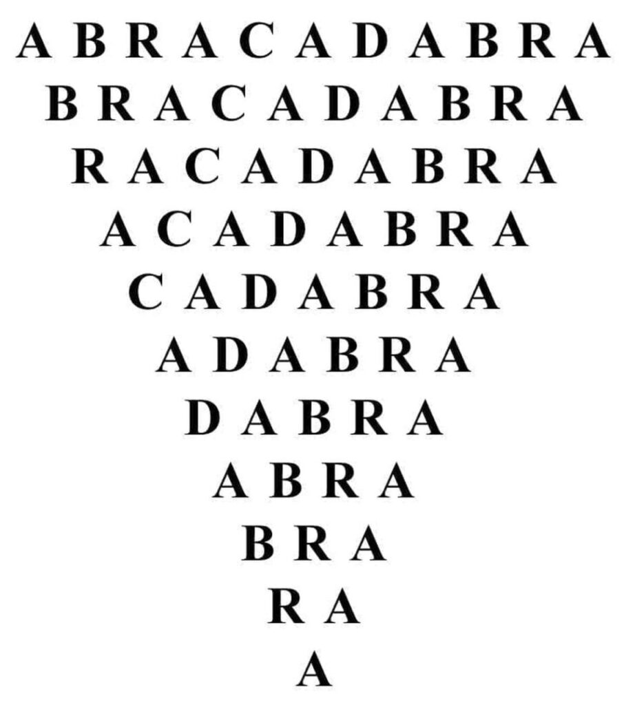The Mysterious Meaning Behind the Abracadabra Triangle